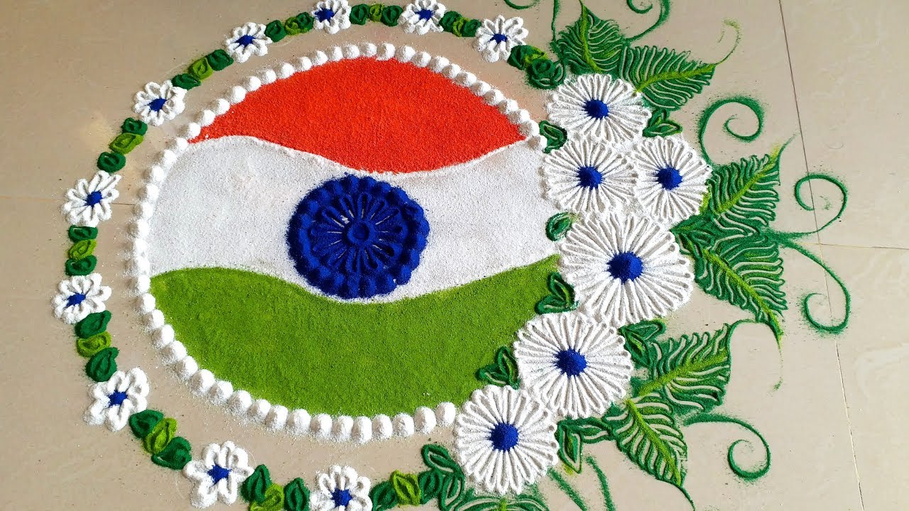 स्वतंत्रता दिवस पर इन रंगोली डिजाइन्स से घर को दें Tricolour look ...