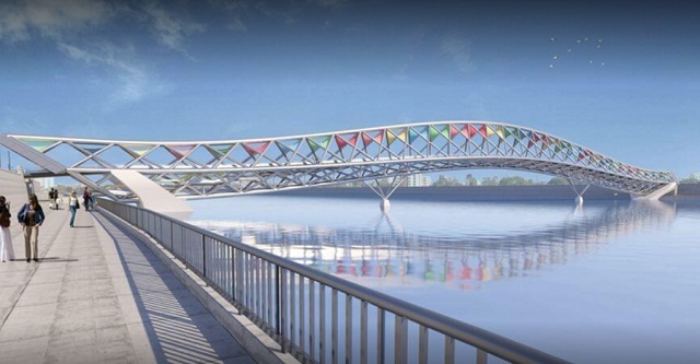 अहमदाबाद में साबरमती पर बने FOB ''अटल ब्रिज'' का खूबसूरत नजारा