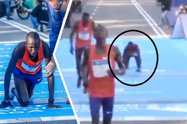 VIDEO : फिनिशिंग लाइन से 3 सैकेंड पहले गिरा केन्या का दौड़ाक, रेंगकर ...